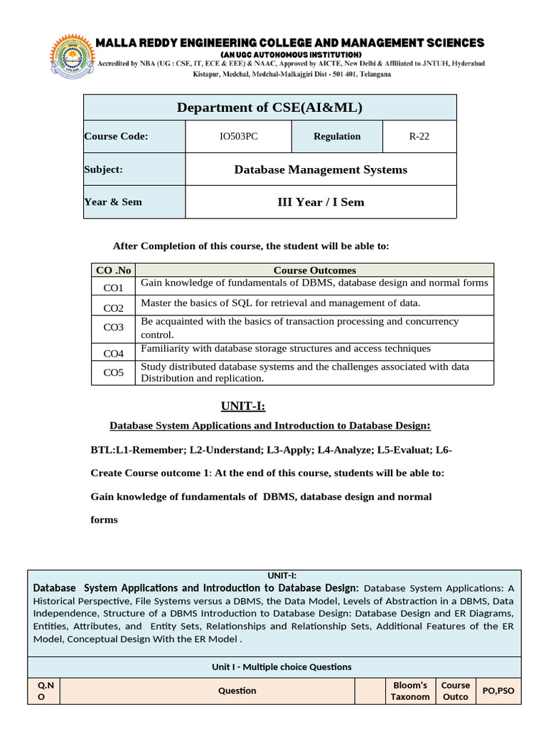 DBMS Question Bank | PDF | Relational Model | Databases