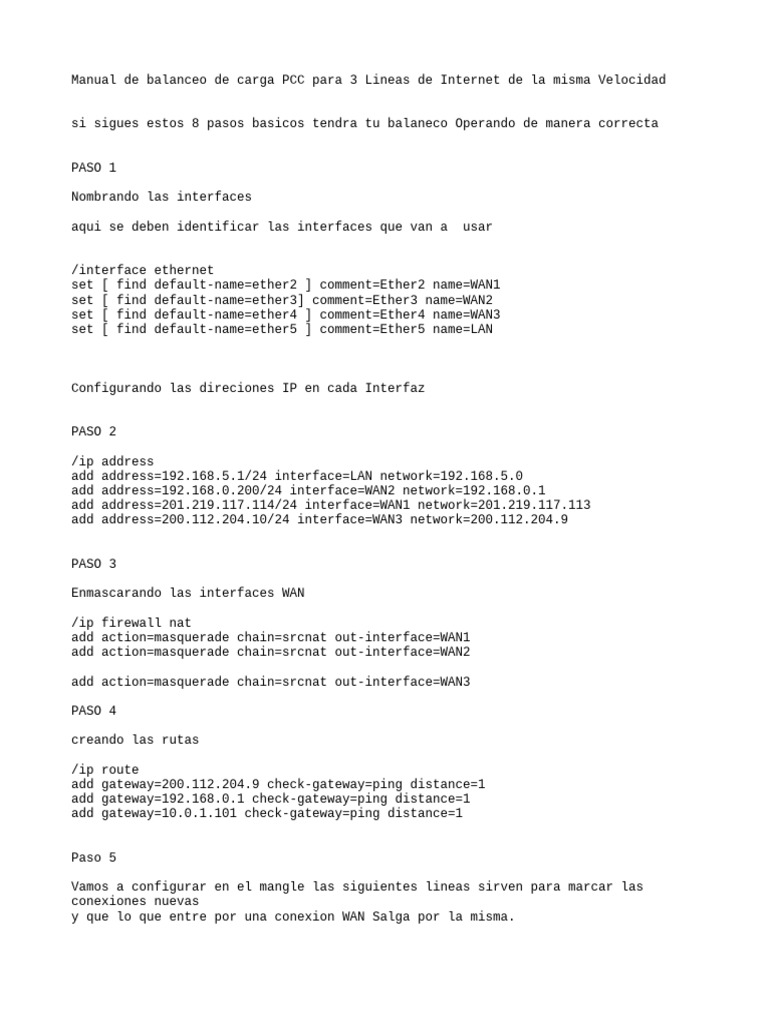 Manual-balanceo-De-carga PCC Router Neutro 3 ADSL | PDF | Firewall (Computing) | Wide Area Network