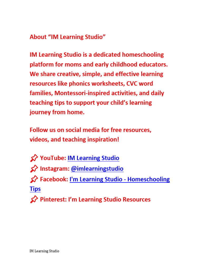 CVC Word Families All | PDF