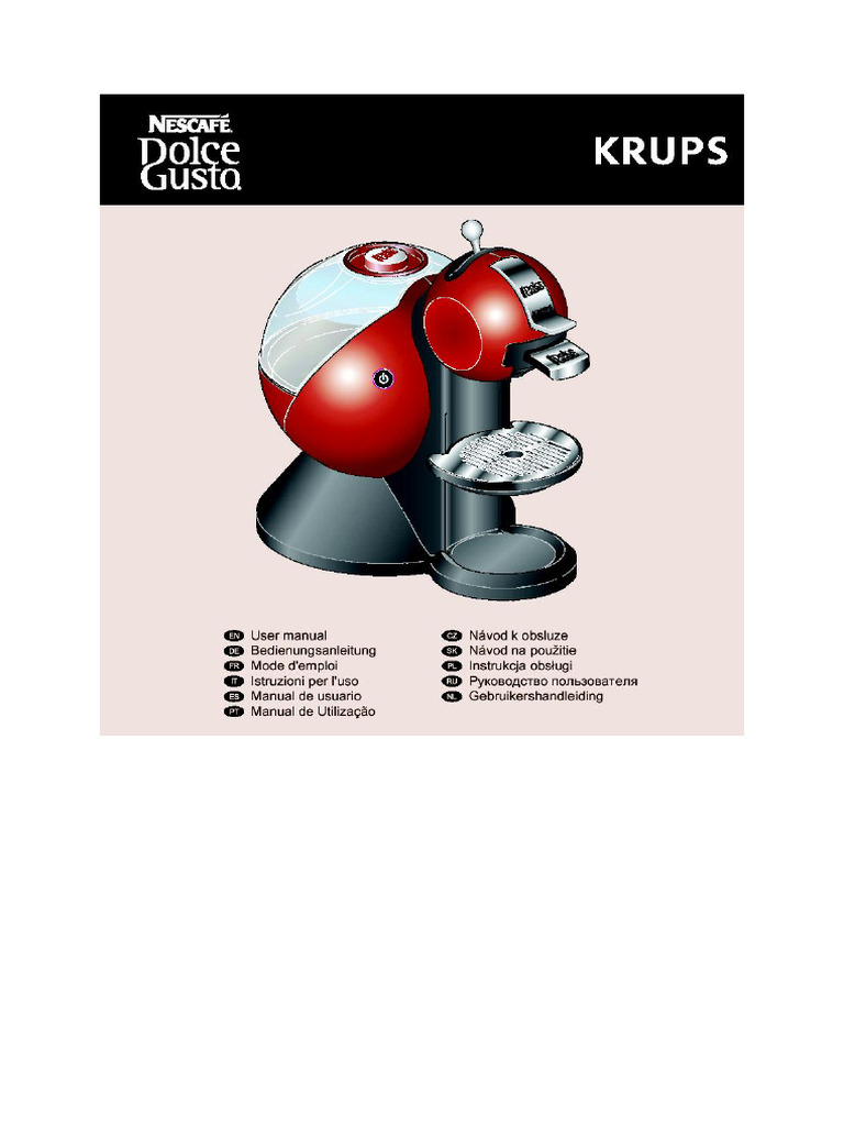Krups KP2106 Nescafe Dolce Gusto Espresso Machine | PDF