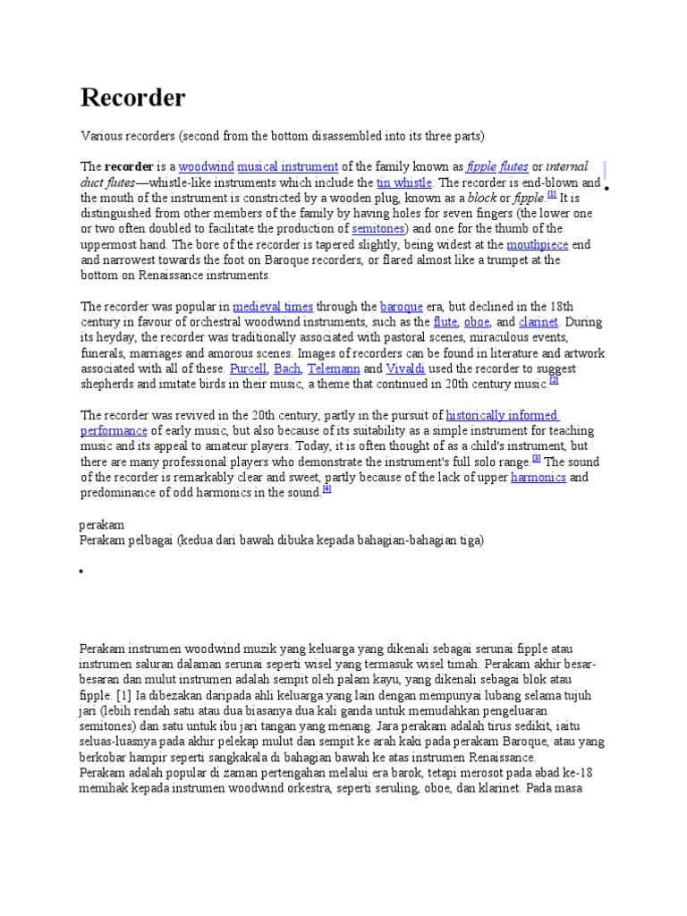 Recorder | PDF | Recorder (Musical Instrument) | Clef