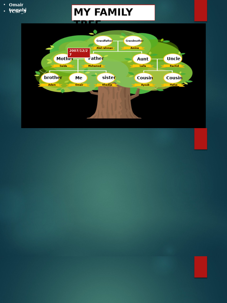 My Family Tree: Father Mother Aunt Uncle | PDF