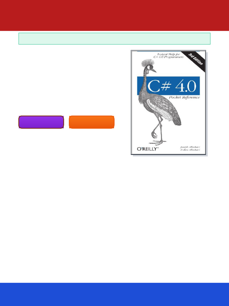 C 4 0 Pocket Reference Pocket Reference O Reilly 3rd Edition Ben ...