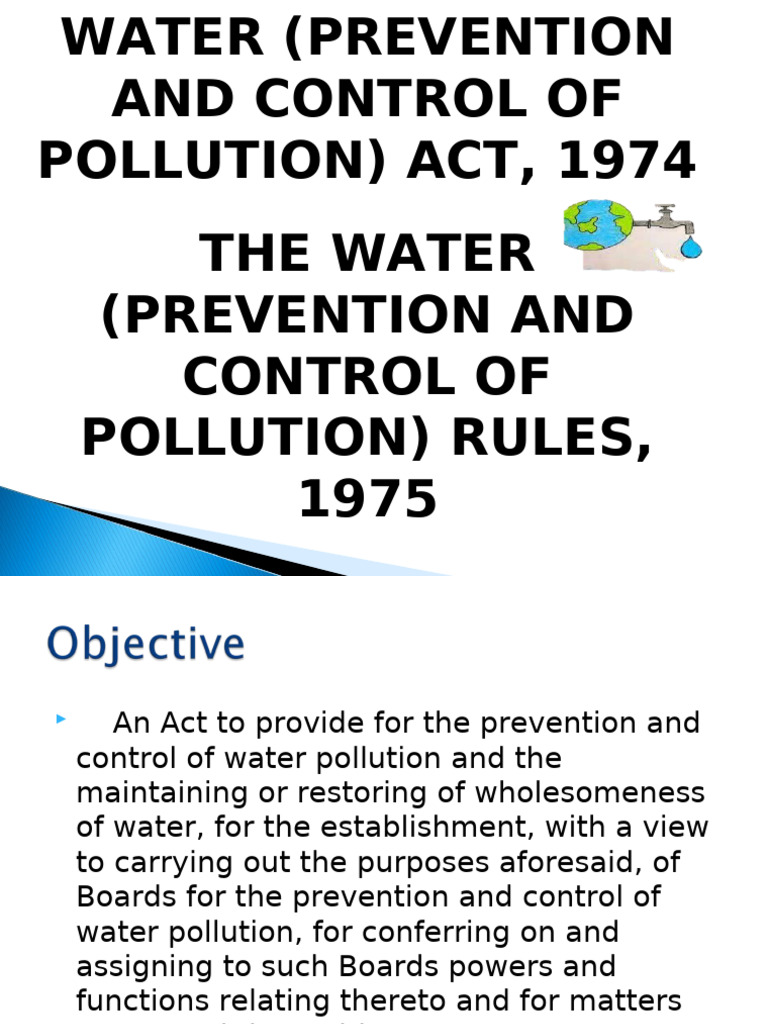 Water Pollution Control Act 1974 | PDF | Effluent | Sewage