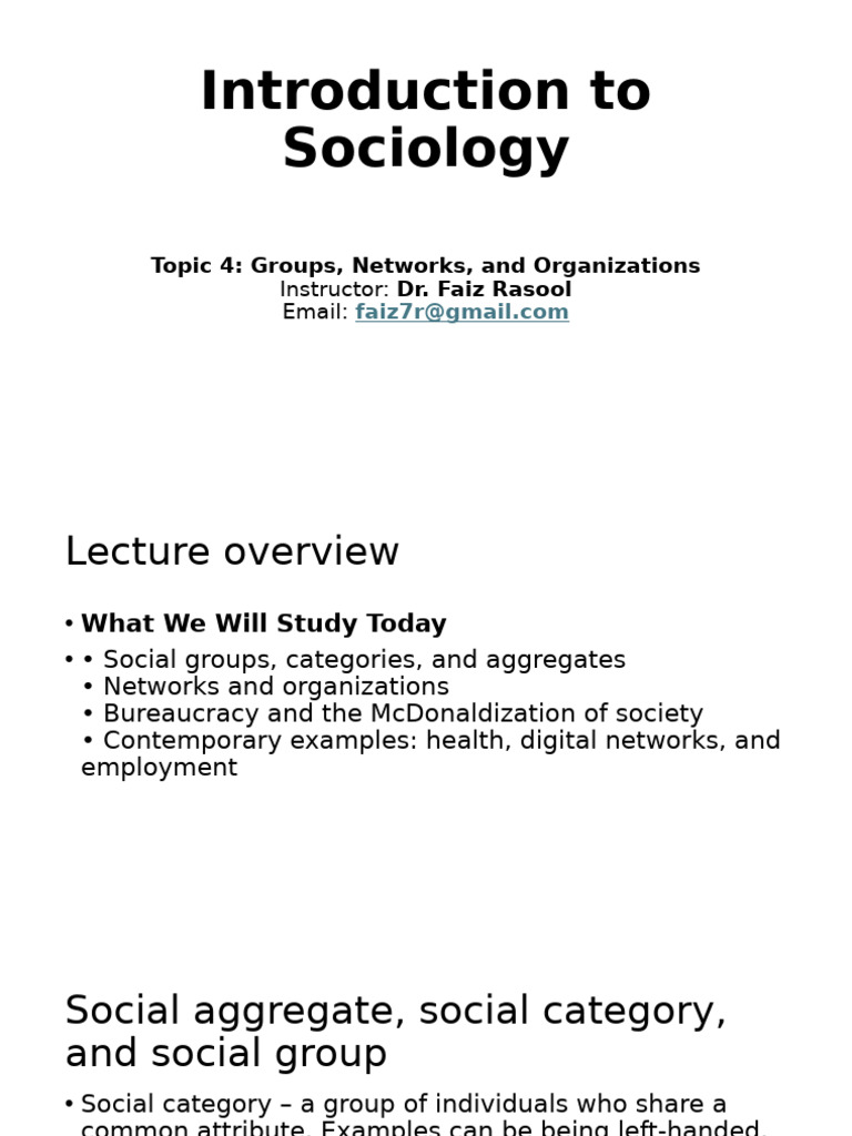 Understanding Social Groups and Networks | PDF | Social Network | Community