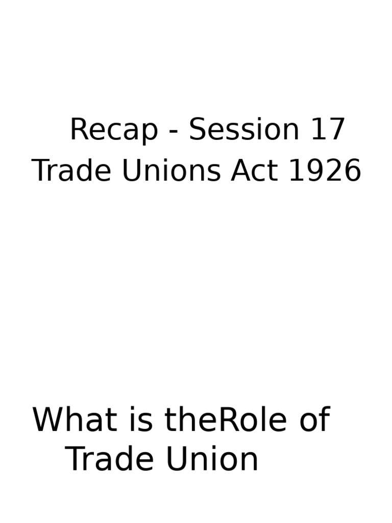 Section 18 Recognition of Trade Unions | PDF | Trade Union | Collective ...