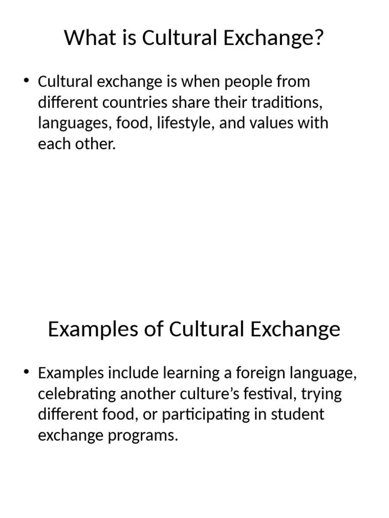 Understanding Cultural Exchange Benefits | PDF
