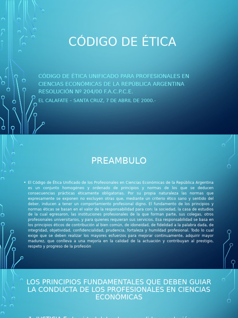 Código de Ética para Profesionales Económicos | PDF | Justicia | Crimen ...