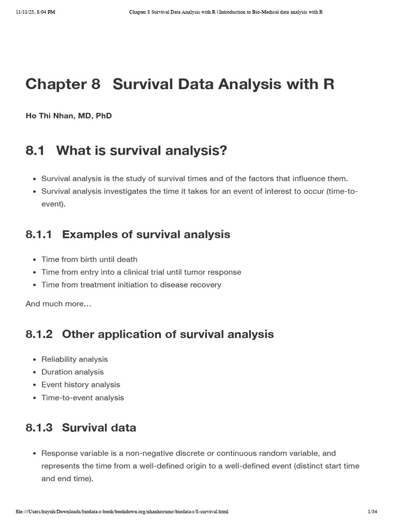 Chapter 8 Survival Data Analysis With R - Introduction To Bio-Medical ...