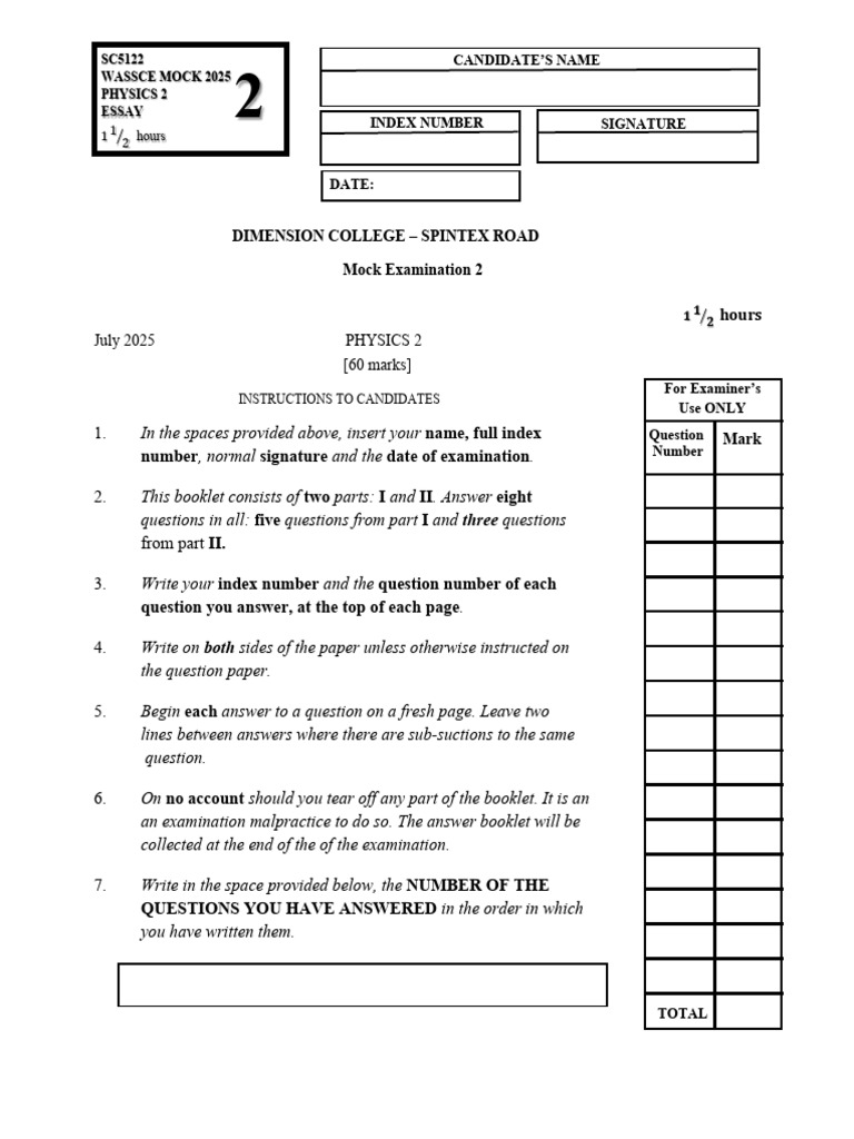 Physics Paper 2 | PDF | Thermometer | Force