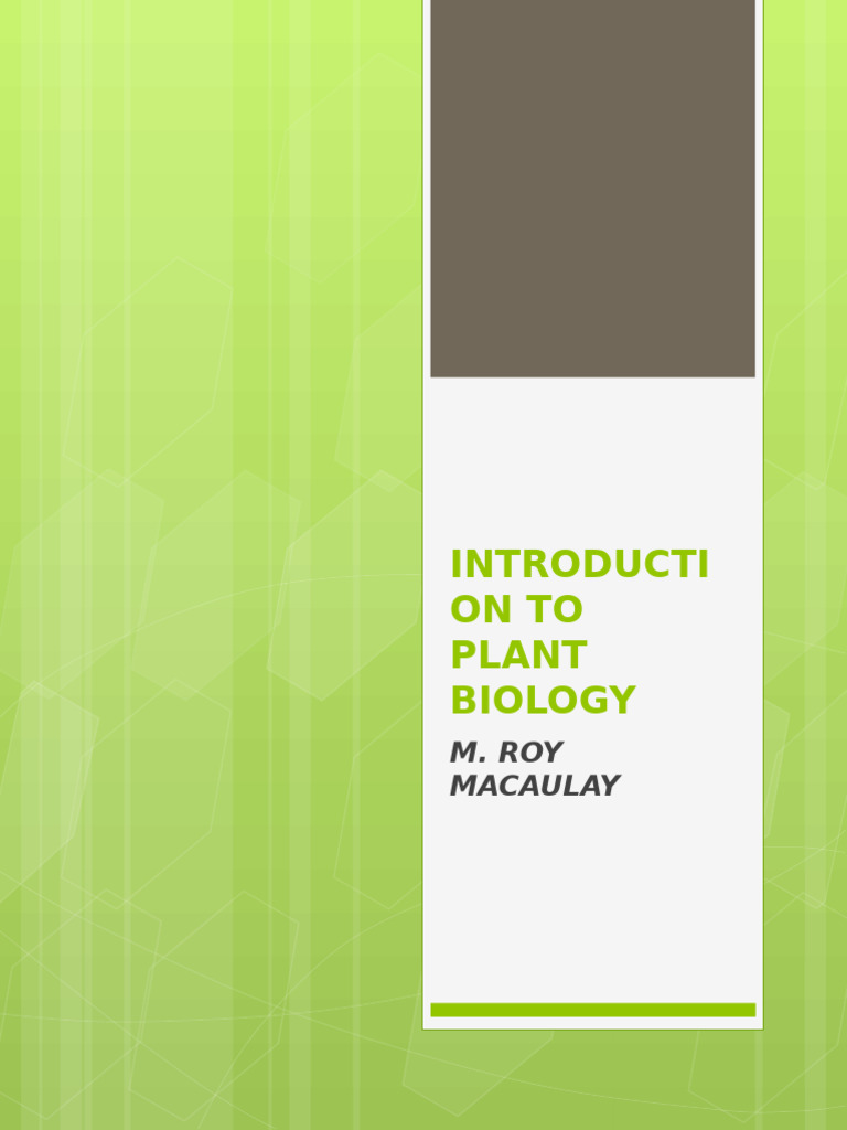 Introduction To Plant Biology 2024-25 | PDF | Essential Oil | Topical ...