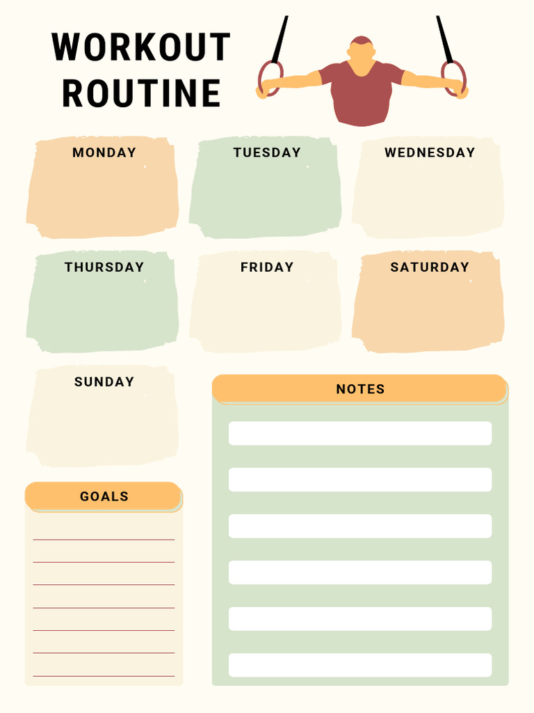 Weekly Workout Routine Planner Sheet | PDF