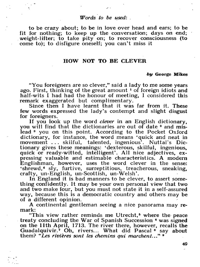 How Not To Be Clever | PDF