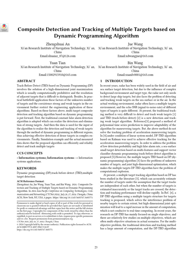 Zhengshuai Et Al. - 2024 - Composite Detection and Tracking of Multiple Targets Based On Dynamic ...