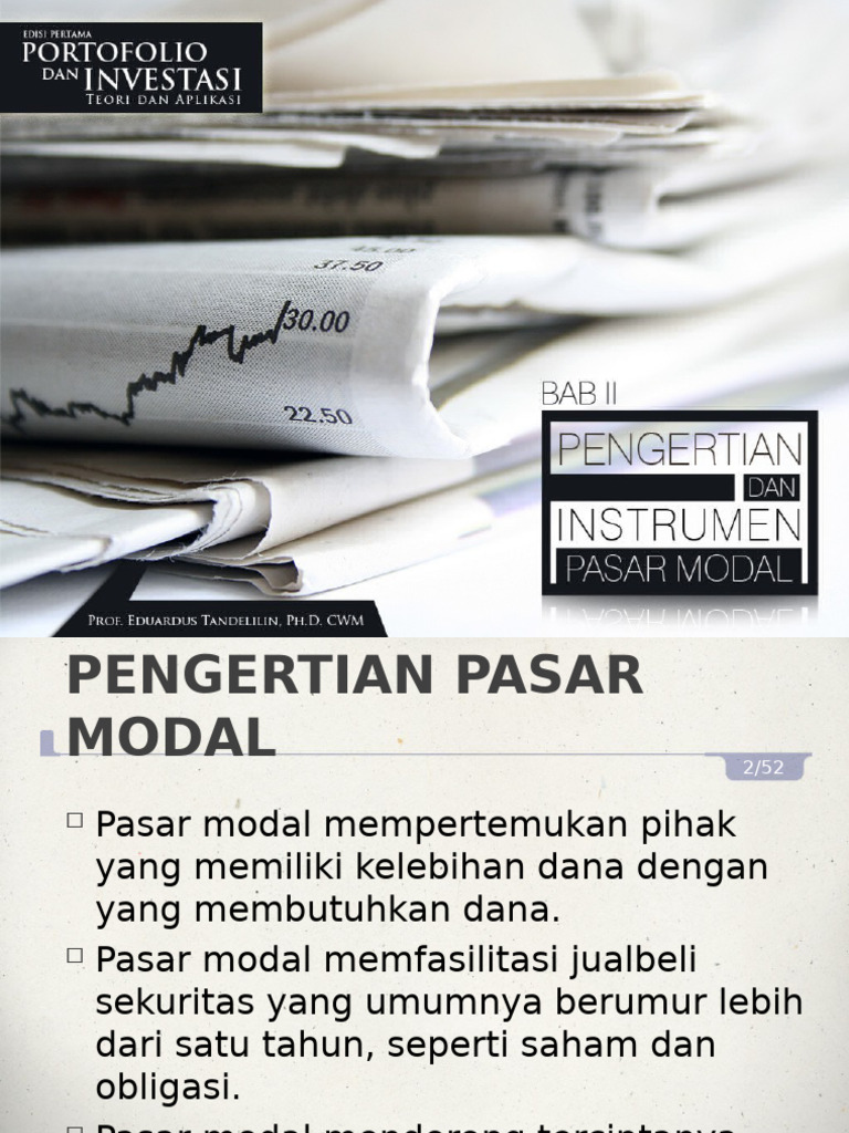 Portofolio & Investasi Bab 2 - Pengertian & Instrumen Pasar Modal Untuk ...