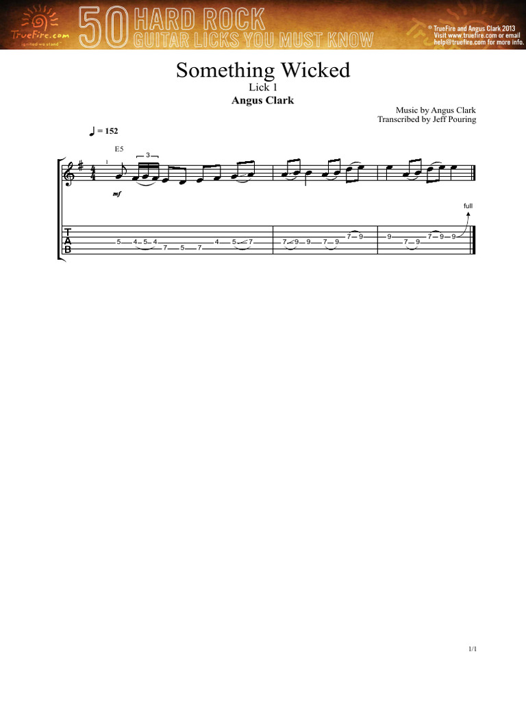 Truefire - Angus Clark 39 S 50 Hard Rock Licks You Must Know | PDF ...