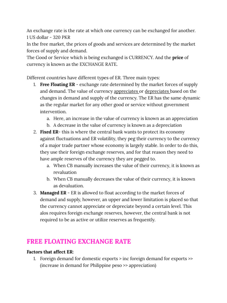 4.5 - Exchange Rates - Basics | PDF | Currency Appreciation And ...