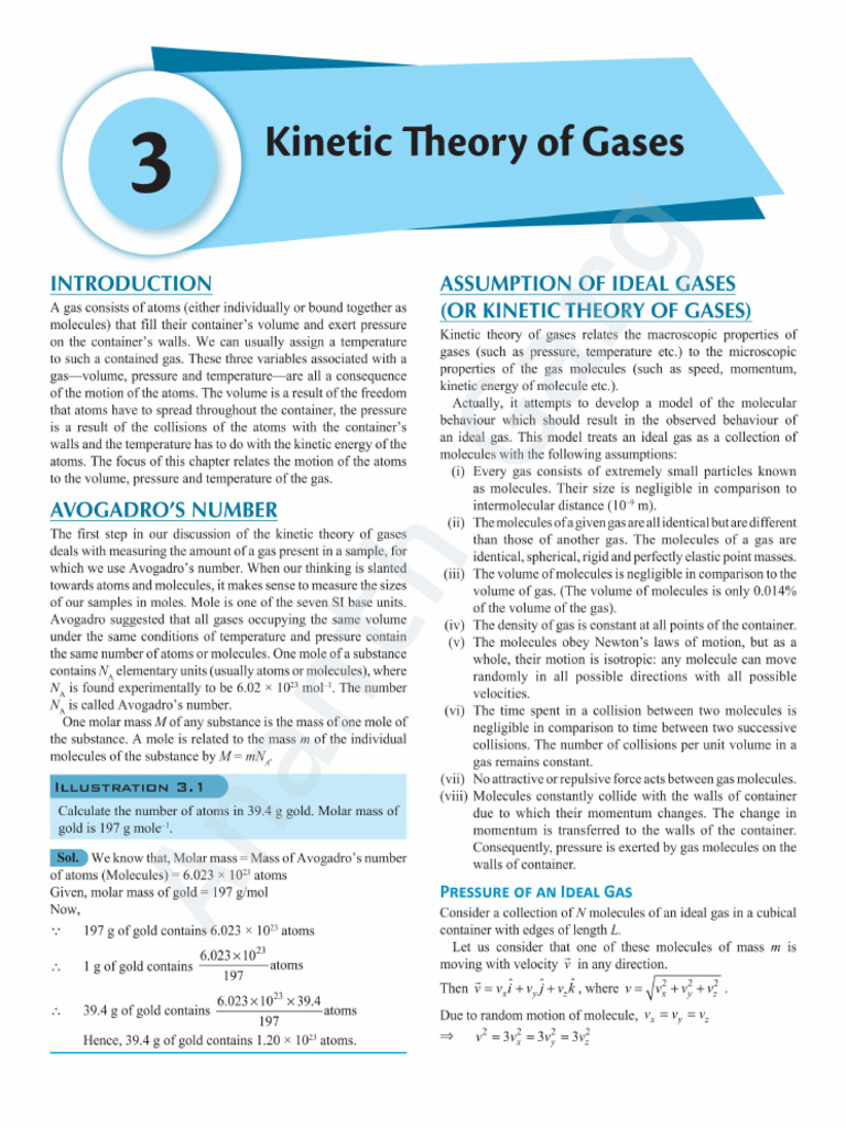 Kinetic Theory of Gases | PDF