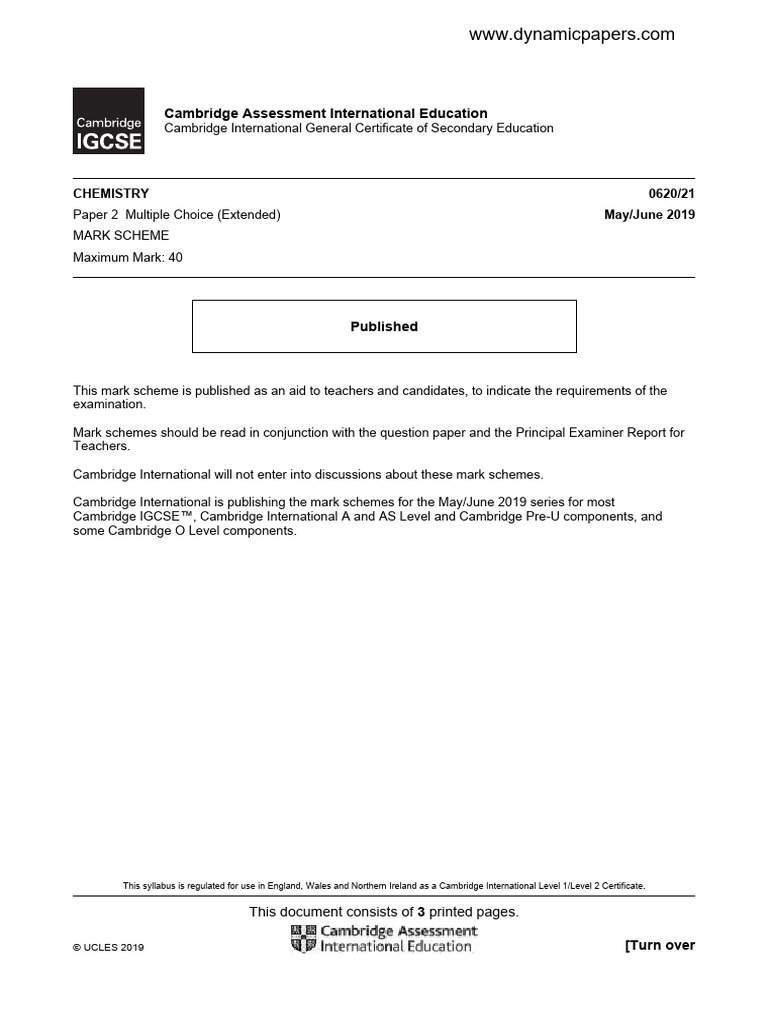 0620_s19_ms_21 | PDF | Schools | Standardized Tests