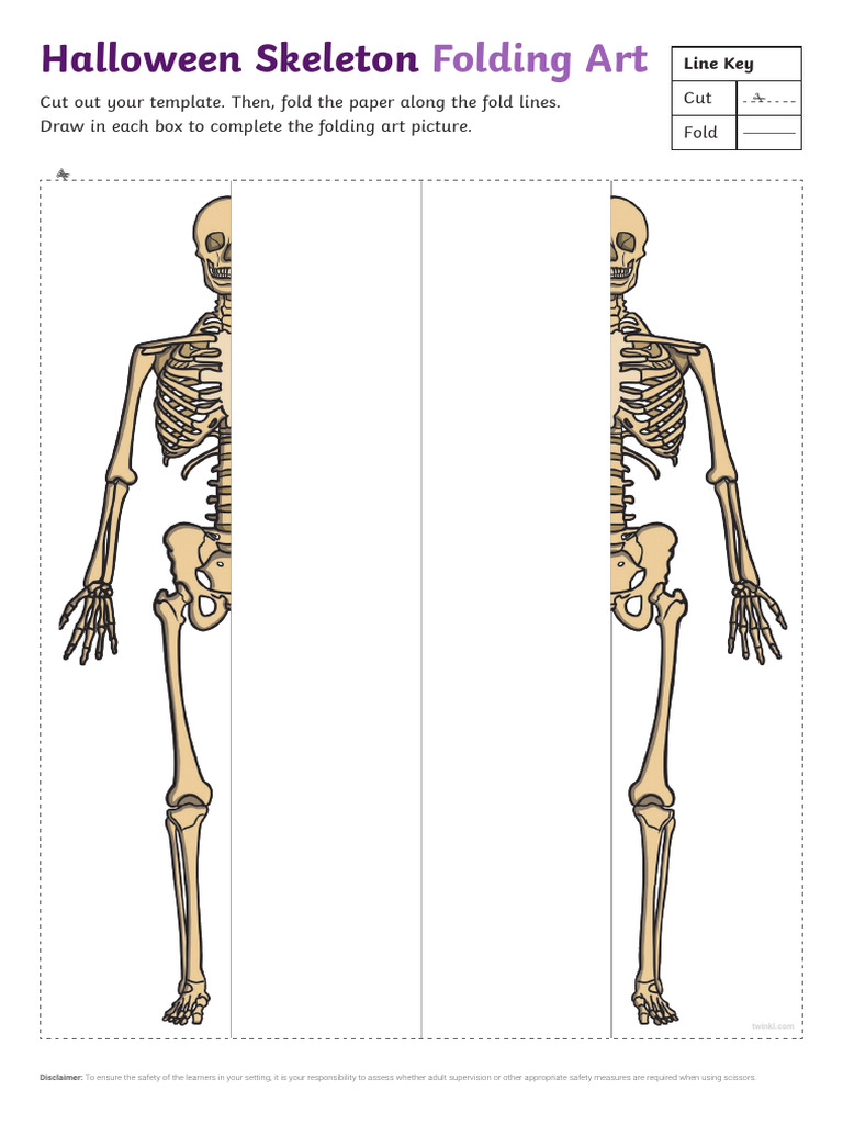 T LF 1695387920 Halloween Skeleton Folding Art Template Ver 3 | PDF
