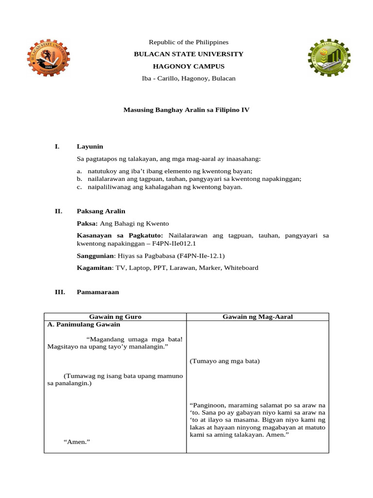 ABG, BEEd 3A - Filipino DLP - Technology Integrated | PDF