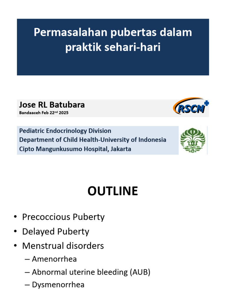 Gangguan Pubertas | PDF | Puberty | Diseases And Disorders