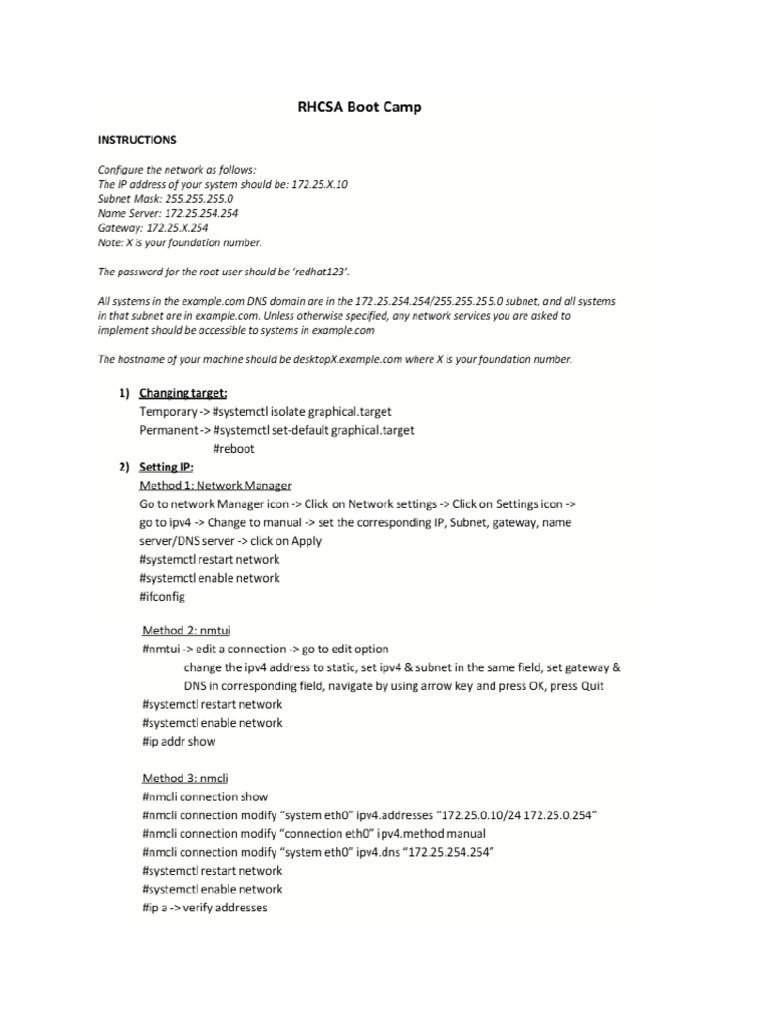 Questions RHCSA | PDF