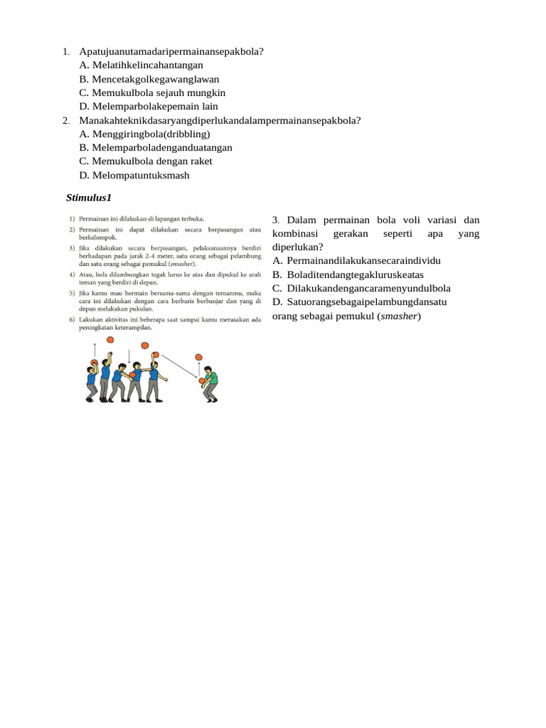 Soal Pas Pjok Kelas 9 | PDF