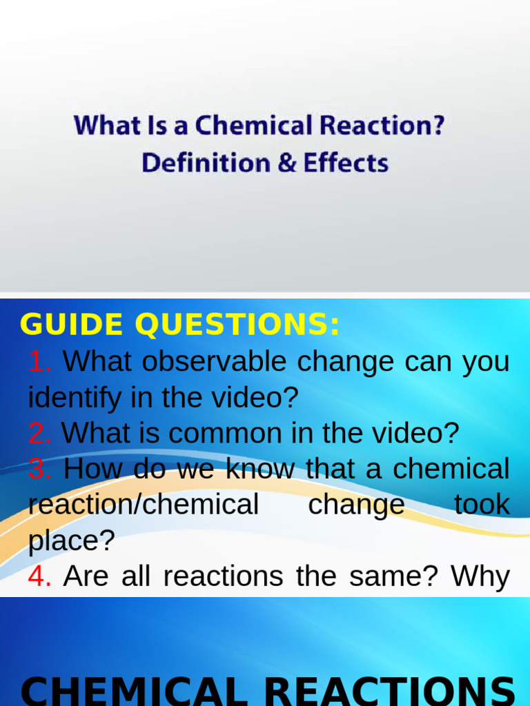 Everyday Chemical Reactions Explained | PDF | Chemical Reactions ...