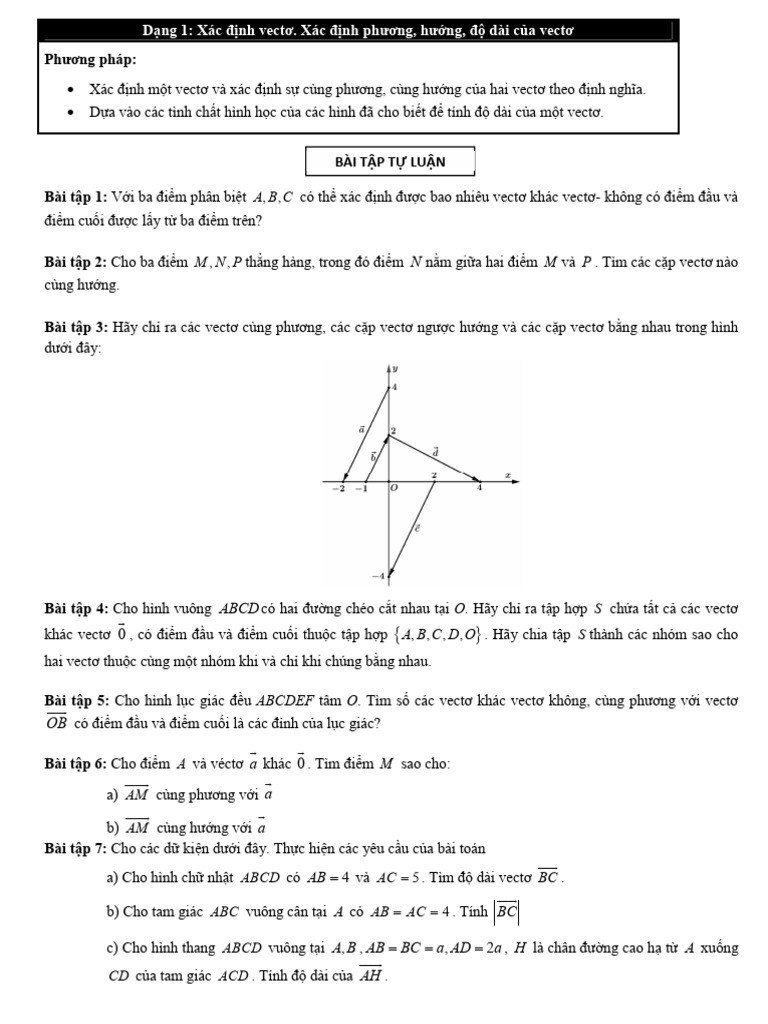 2k10 Bài 7,8 Véc Tơ. Tổng Hiệu 2 Véc Tơ | PDF