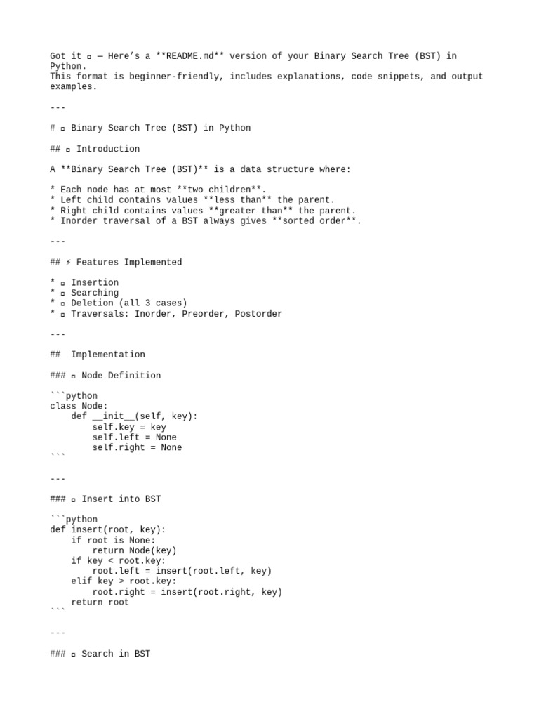 Bst | PDF | Algorithms | Algorithms And Data Structures