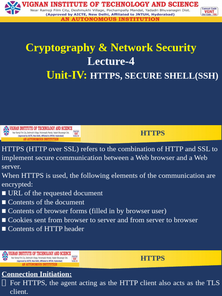 Cryptography & Network Security Unit-4 Lect-4 | PDF | Secure Shell ...