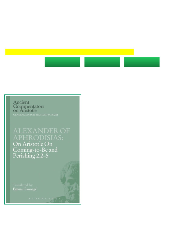 On Aristotle s On coming to be and perishing 2 2 5 Adamson ebook full-volume pdf | PDF | Aristotle