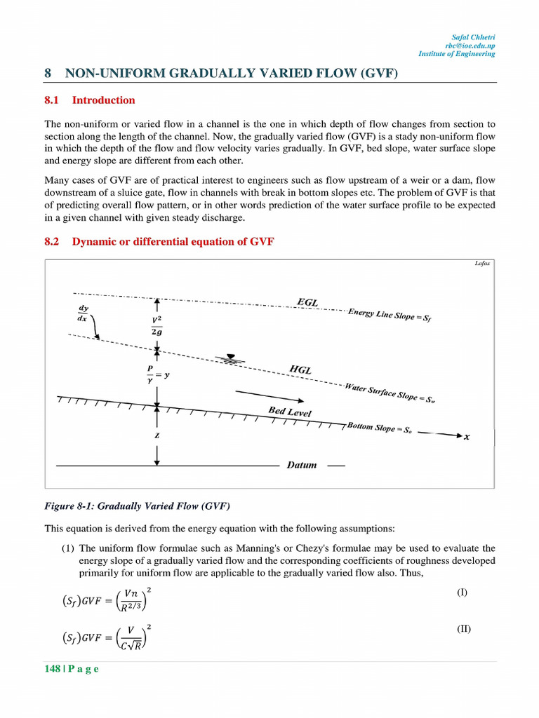 Gradually Varied Flow | PDF
