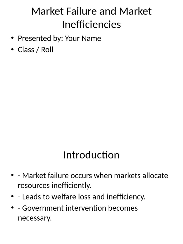 Market Failure Presentation | PDF