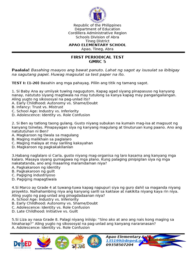 Grade 5 GMRC Q1 | PDF