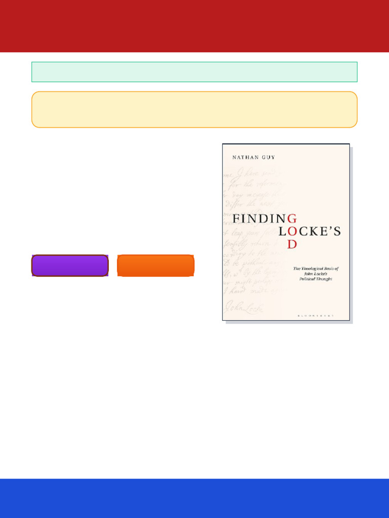 Finding Locke's God: The Theological Basis of John Locke's Political ...
