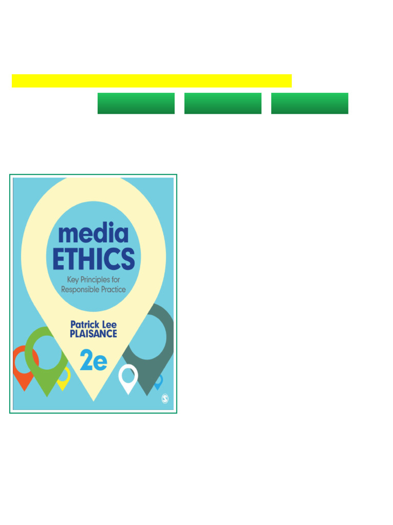 Media Ethics 1 Patrick Lee Plaisance No Waiting Time | PDF
