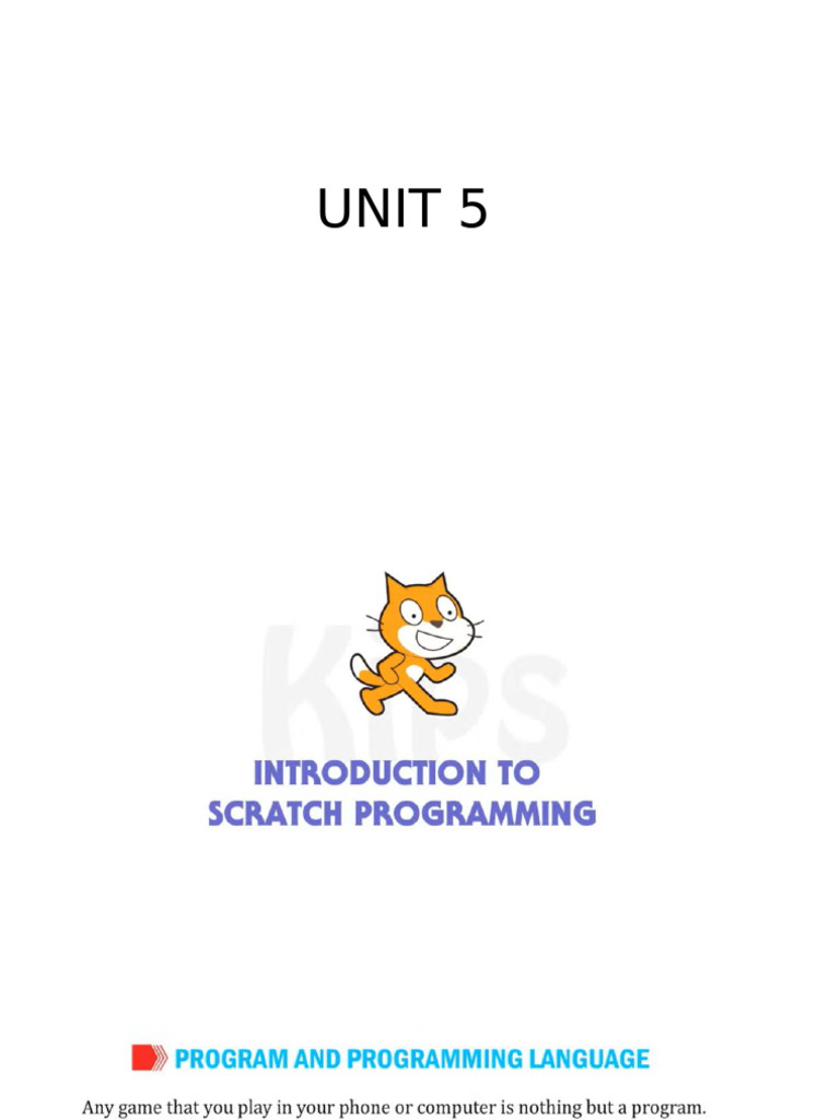 Unit 5 - Scratch Programming | PDF | Scratch (Programming Language) | Shape