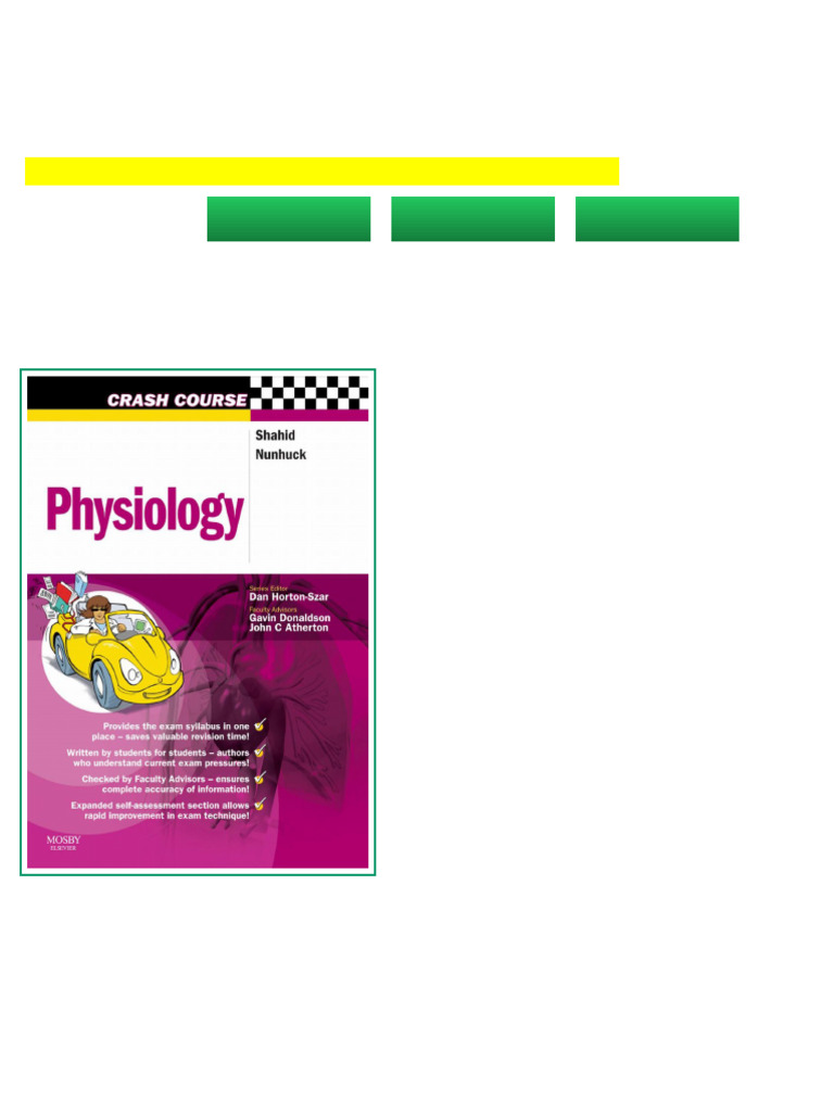 Crash Course Physiology pdf version | PDF