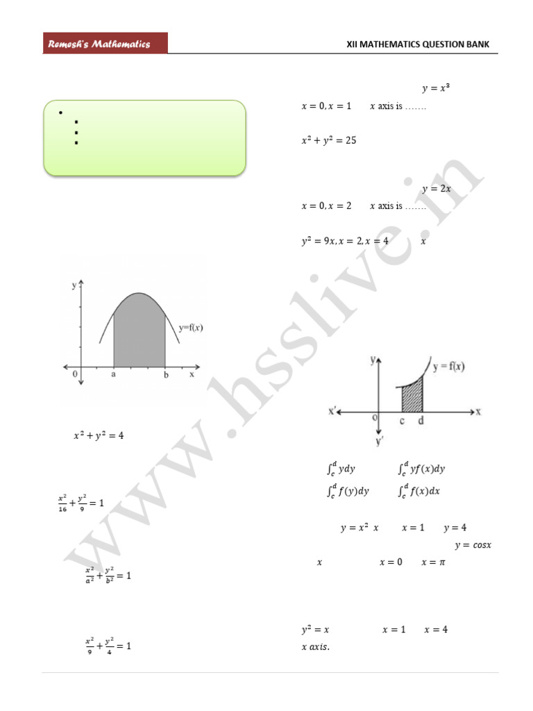 Applications of Definite Integrals | PDF | Area | Ellipse