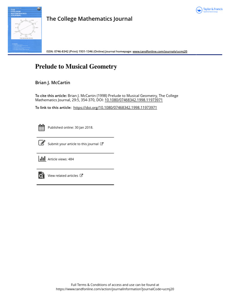 Musical Geometry in Mathematics | PDF | Scale (Music) | Interval (Music)