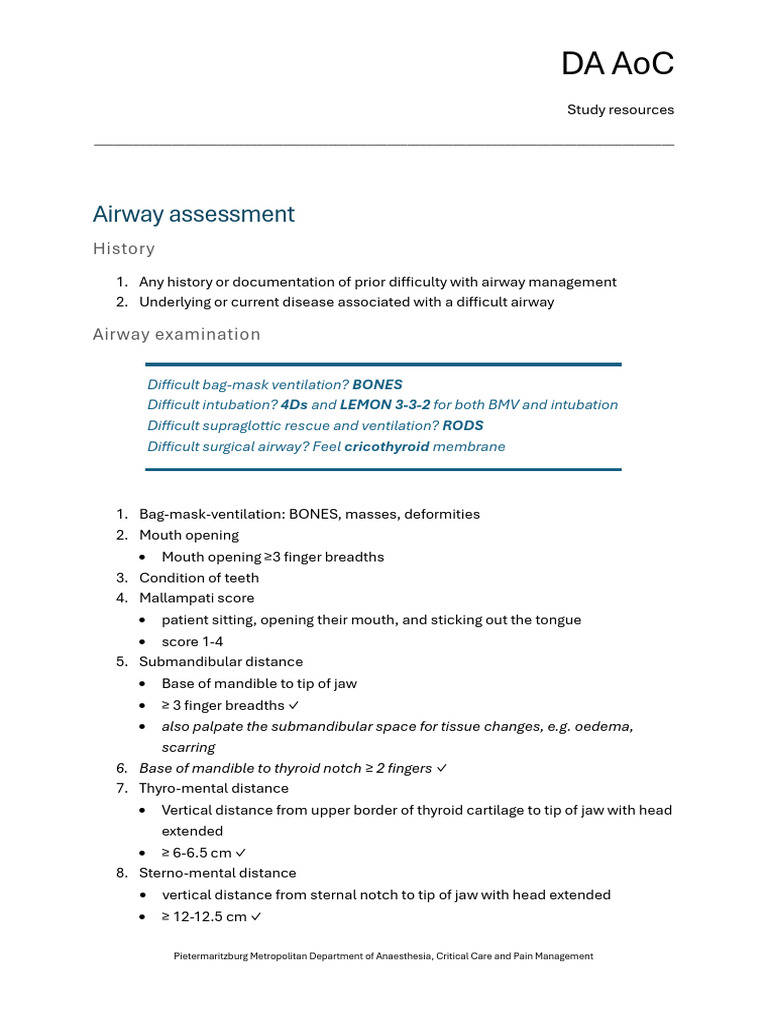 Airway Skills | PDF | Surgery | Clinical Medicine