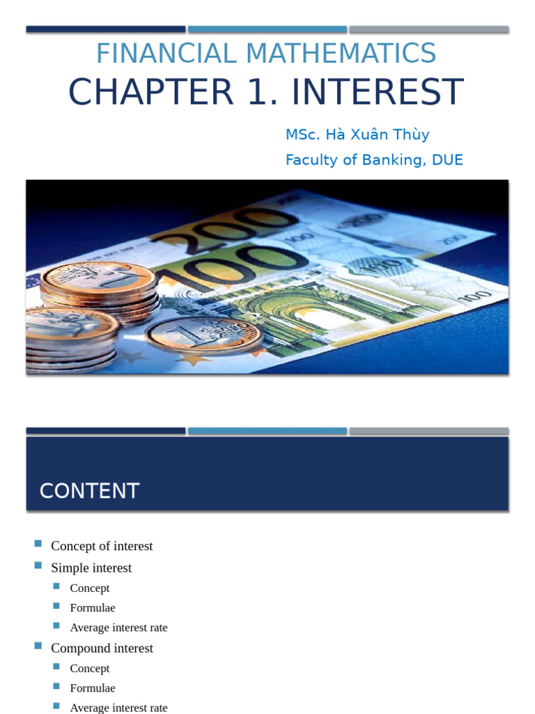 Chapter 1. Interest | PDF | Interest | Compound Interest