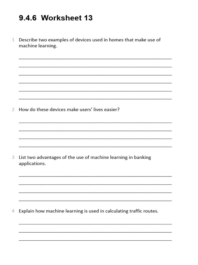9.4.6 Worksheet 13 | PDF