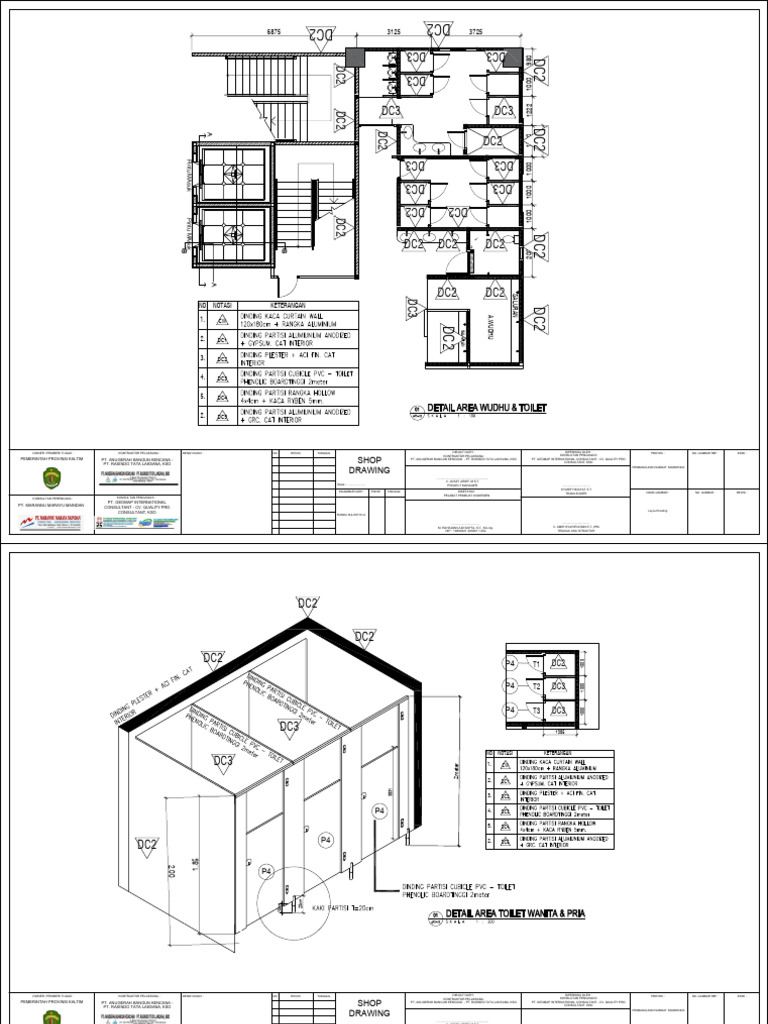 Denah WC & Cubical | PDF