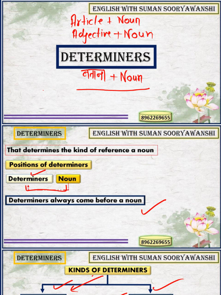 081) Determiners Class 01 | PDF