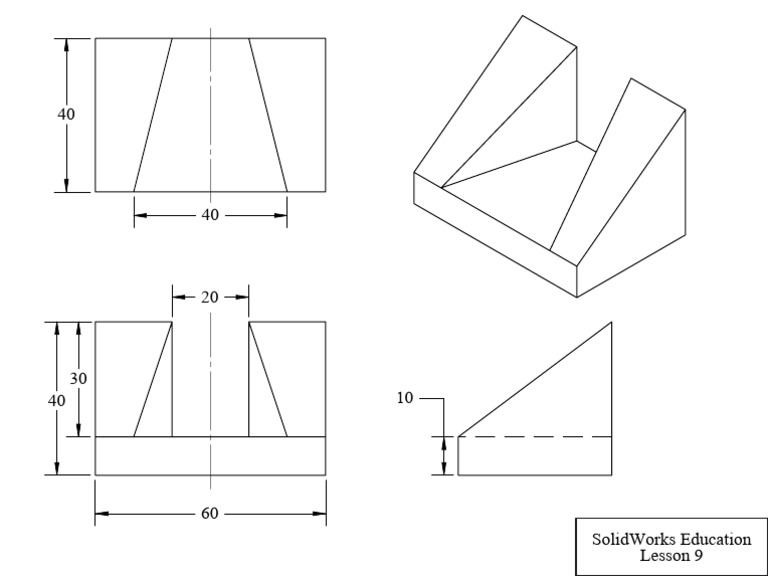 Pieza - 39. Piezas para Hacer en SolidWorks | PDF