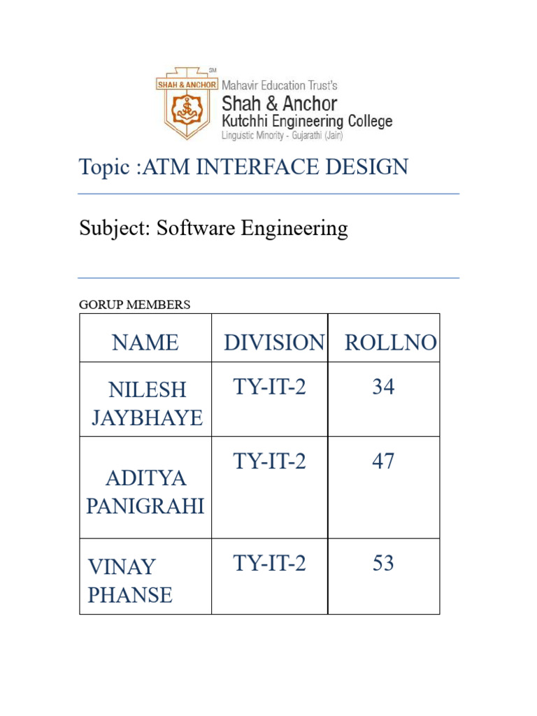 Atm Interface Design Case_study | PDF | User Interface | Usability