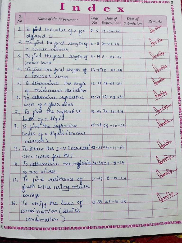 12th Physics Experiment | PDF